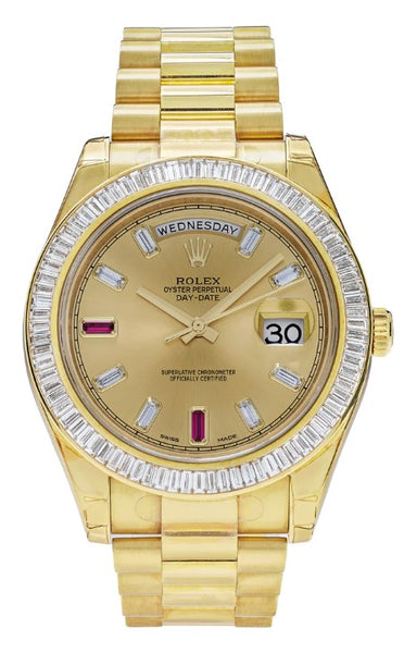 Rolex Day-Date Yellow Gold President Diamond Bezel 218398 | Sky Diamonds